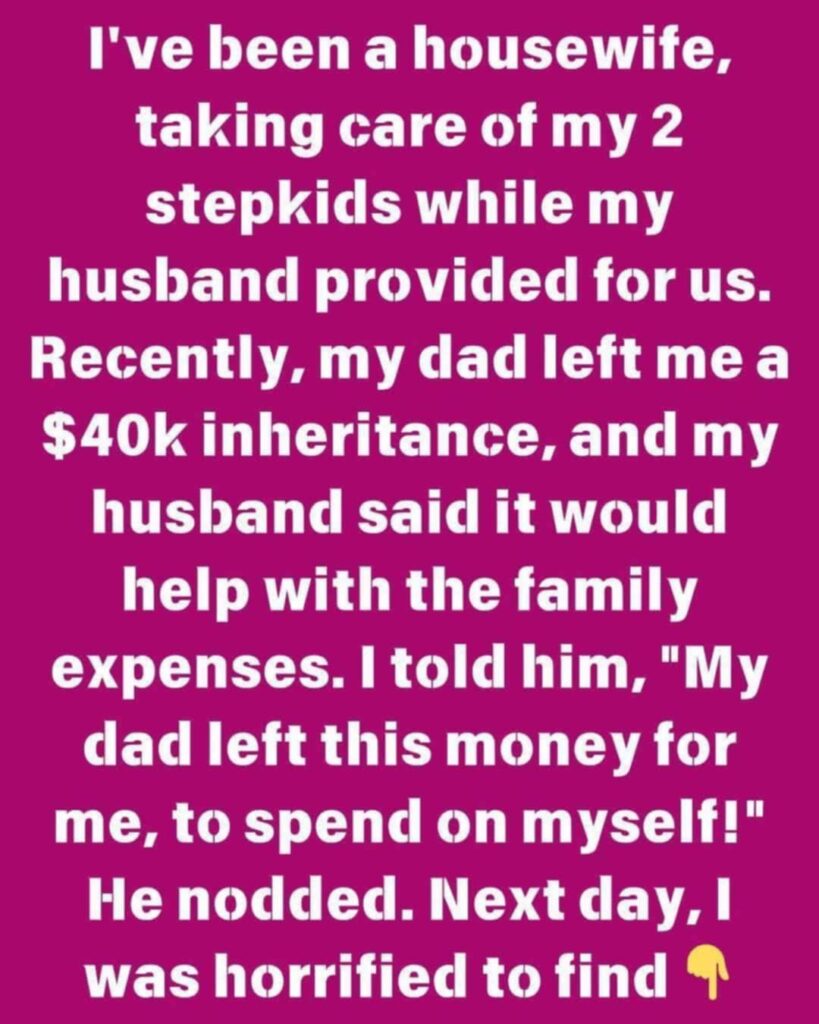 I Refuse to Spend My Inheritance on My Stepchildren – My Blog