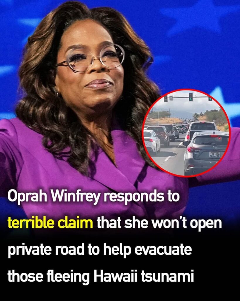 Oprah responds to claims about keeping private road closed during Hawaii tsunami evacuation – My ...