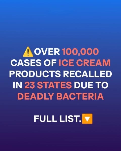 FDA Announces Class II Recall of Ice Cream Bars in 23 States Due to ...