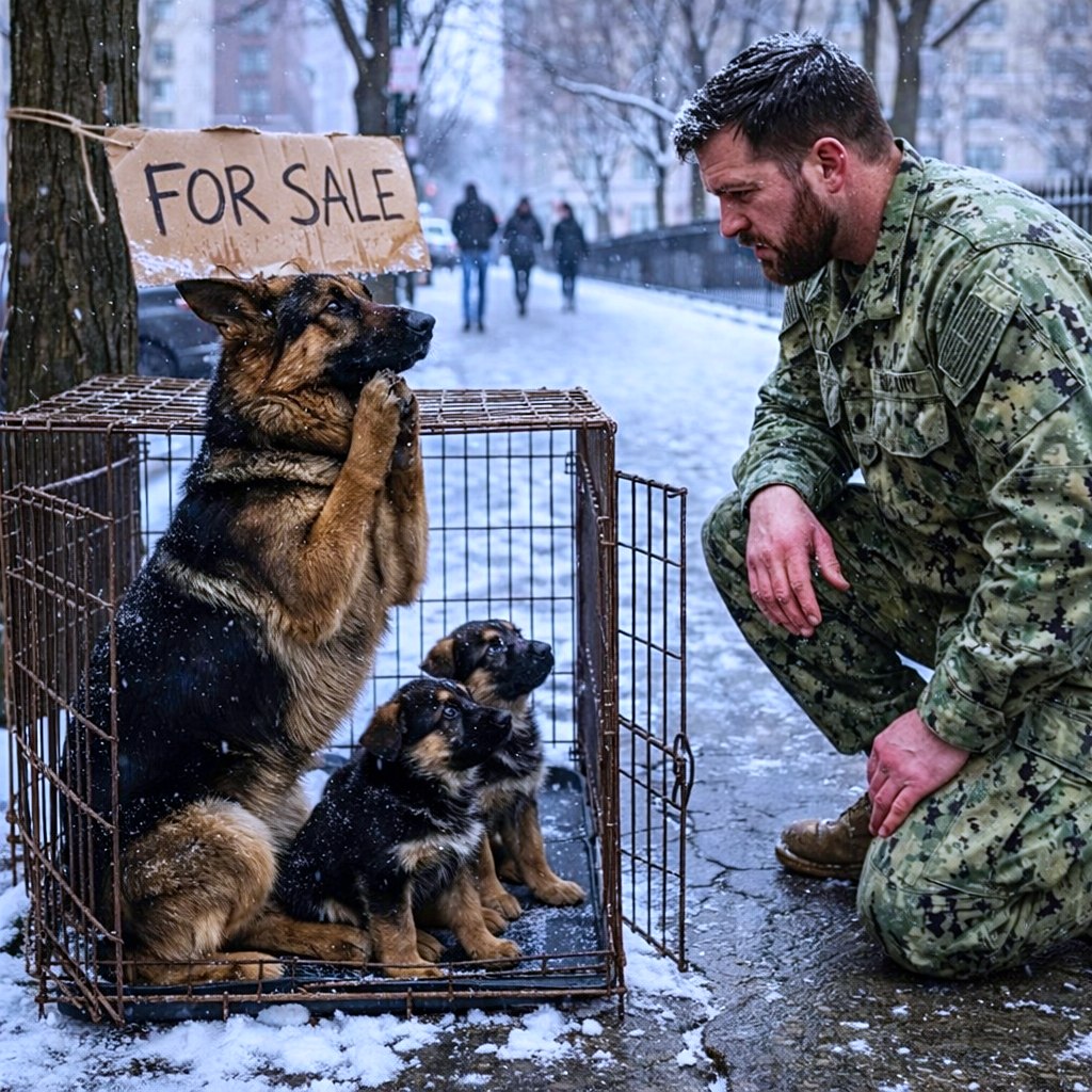 Navy SEAL Rescues Freezing Mother Dog and Puppies – What Happens Next ...