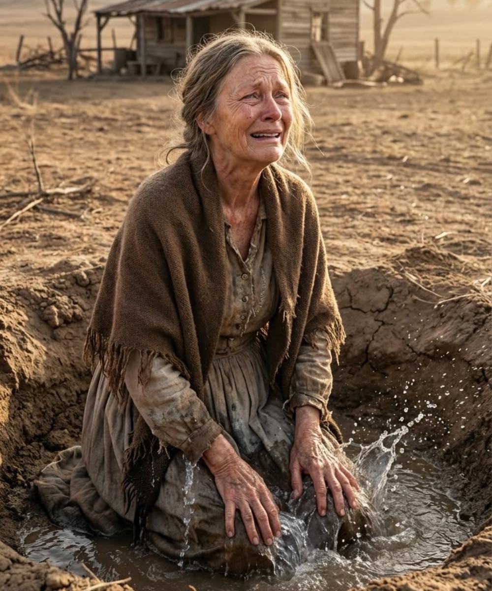 The widow bought a forgotten plot of land. While digging to plant corn ...